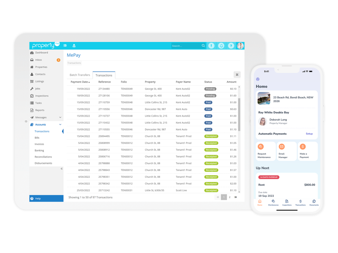 MePay PropertyMe Features