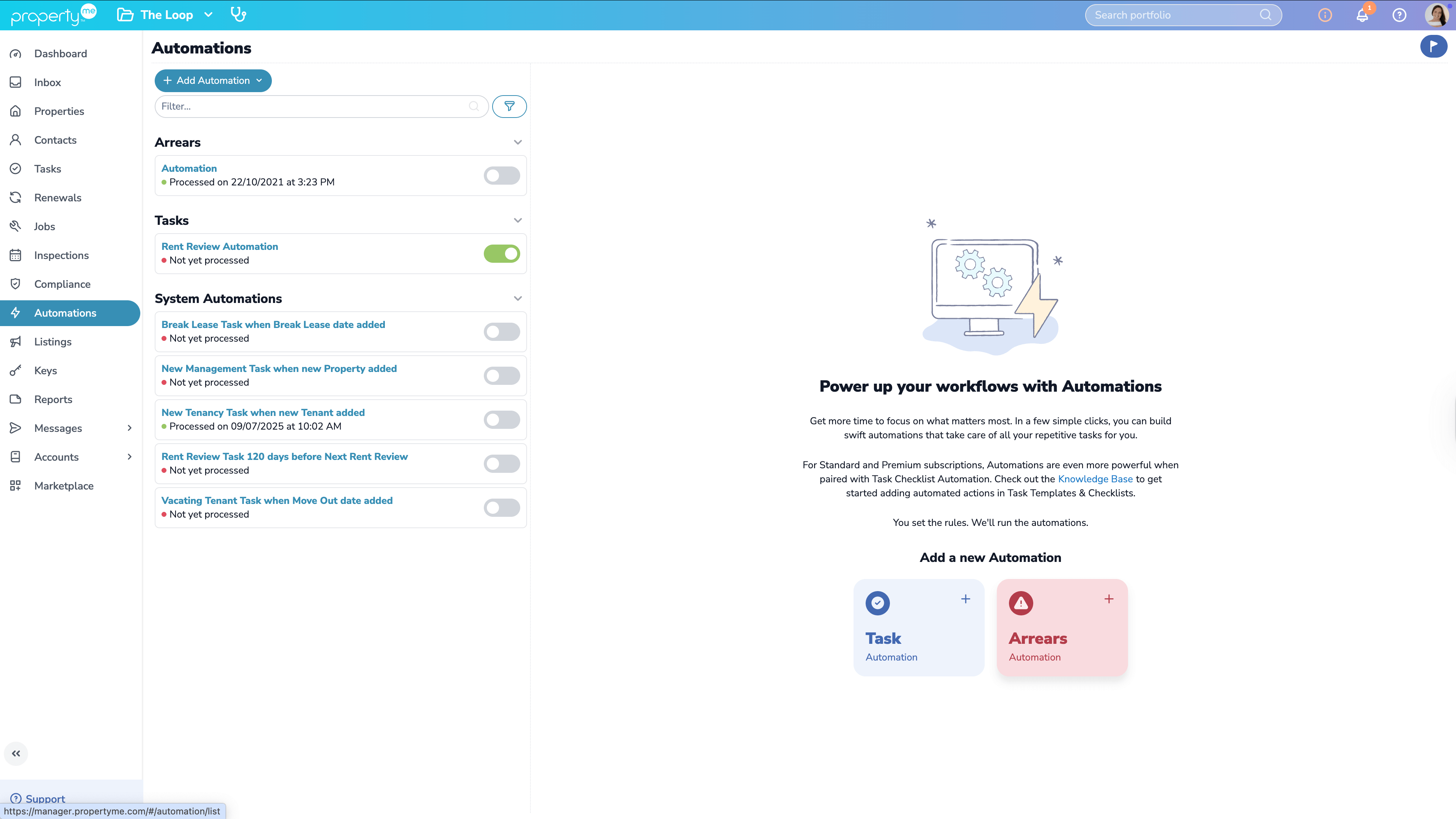 Automations - PropertyMe